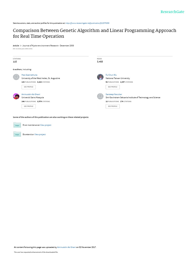 Comparison Between Genetic Algorithm and Linear PR | PDF | Mathematical Optimization ...