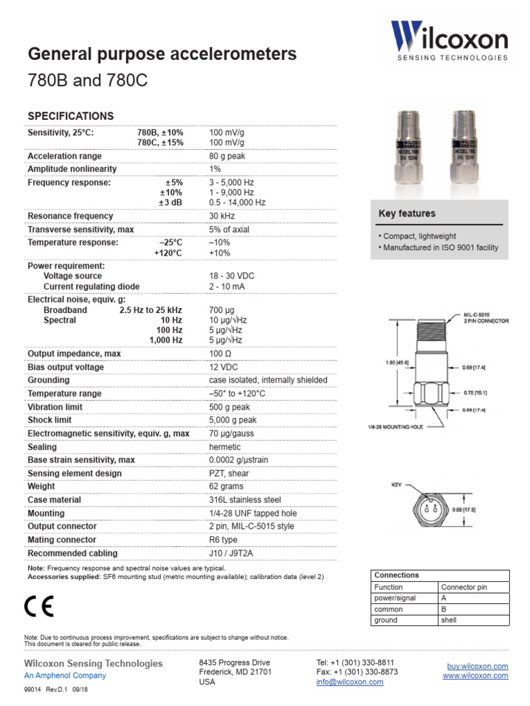 780B-780C Spec (99014) D.1 | PDF | Electrical Connector | Hertz