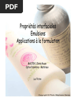 Emulsions | PDF | Émulsion | Tensioactif