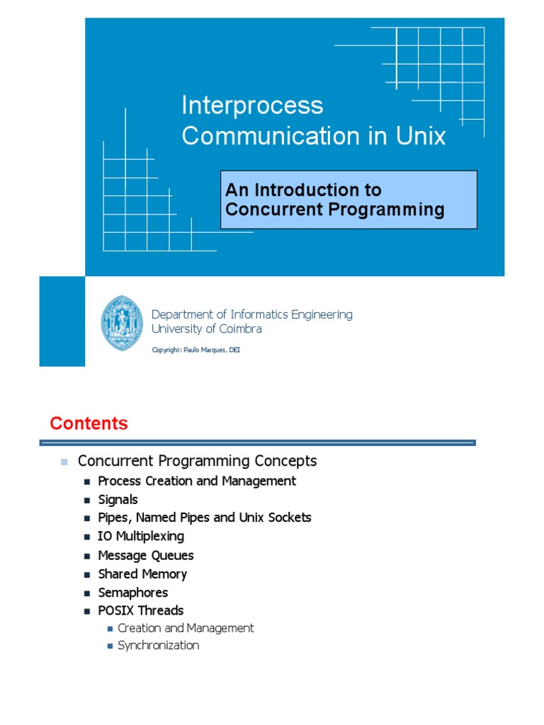 Interprocess Communication In Unix An Introduction To Concurrent