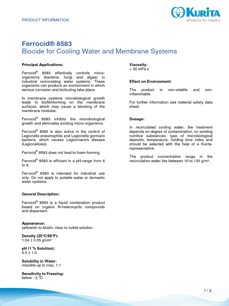 TDS Ferrocid 8583 en | PDF | Chemistry