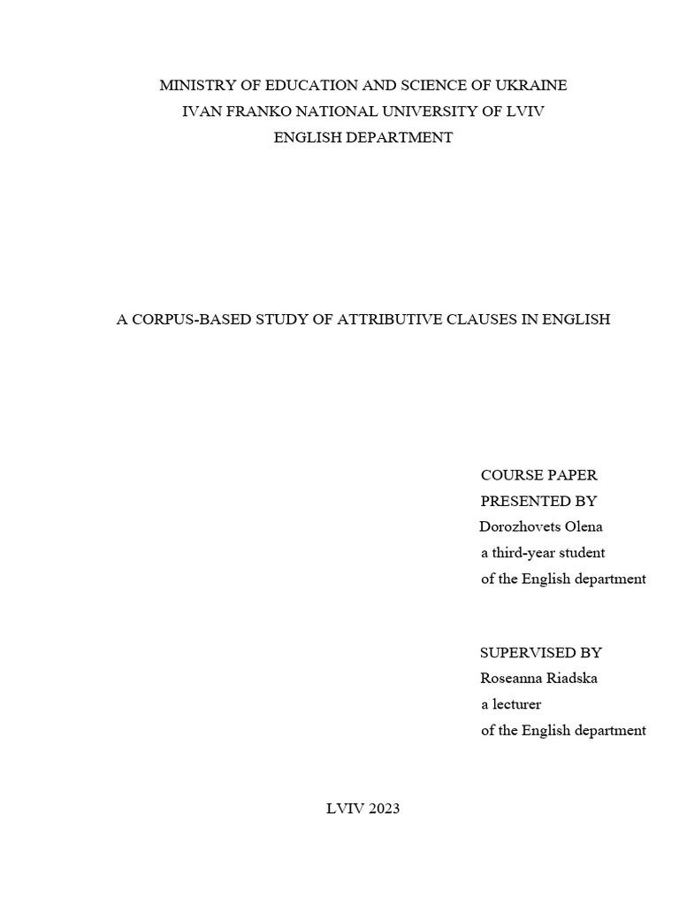Understanding Attributive Clauses in English | PDF