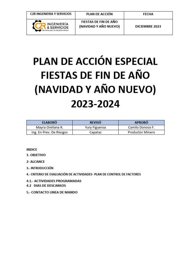 Plan Accion | PDF