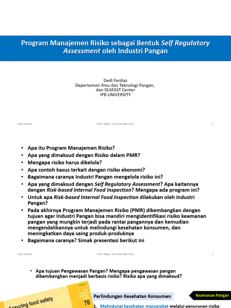 Materi 2 - Prof Dedi Fardiaz - PMR - Kemandirian - FSMS | PDF
