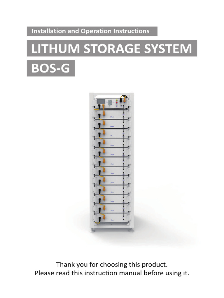 BOS-G Installation and Operation Manual EU | PDF