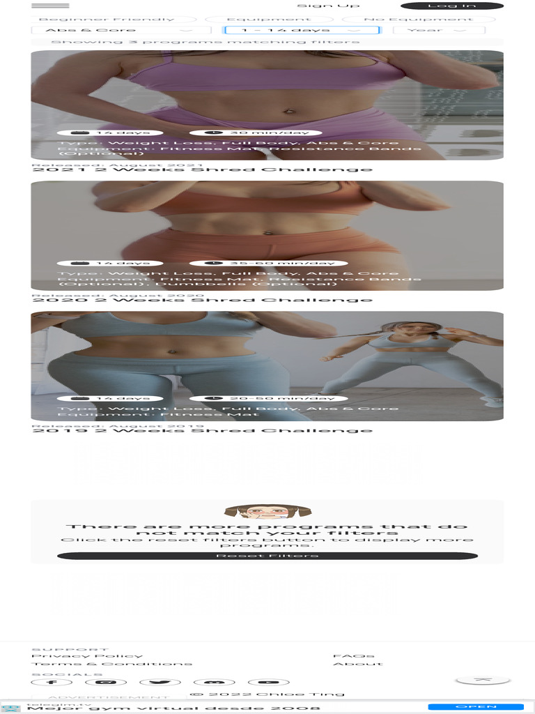 Chloe Ting Free Workout Programs | PDF | Wellness