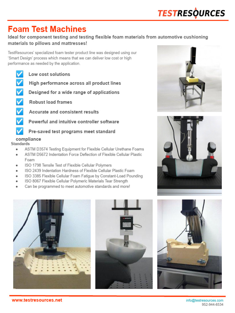 Foam Test Machines | PDF | Foam | Polymers