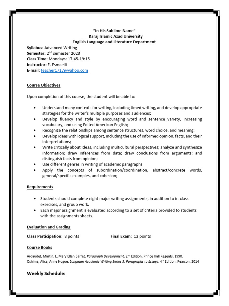 Advanced Writing | PDF | Essays | Human Communication