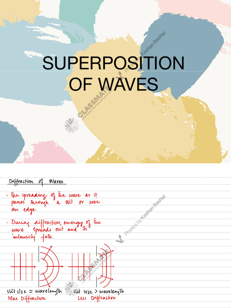 Superposition of Waves | PDF | Diffraction | Waves