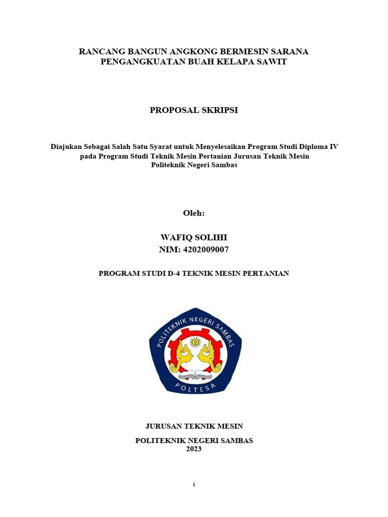 Proposal Baru 1 | PDF