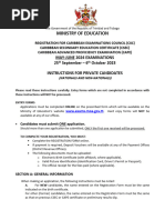 CSEC January 2026 Registration Guide | PDF | Identity Document
