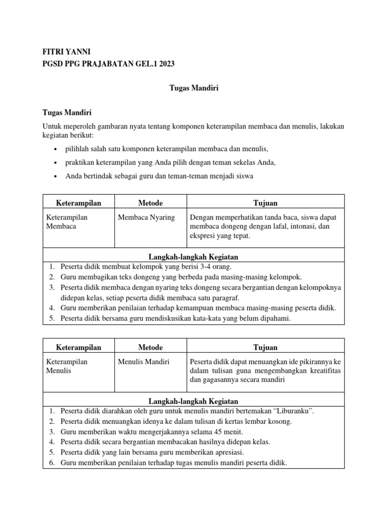 T1-3.13 Eksplorasi Konsep - Literasi Dasar - Fitri Yanni | PDF T1-3.13 Eksplorasi Konsep - Literasi Dasar - Fitri Yanni | PDF