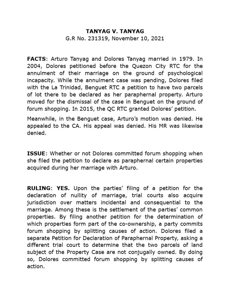 Tanyag v. Tanyag | PDF | Annulment | Res Judicata