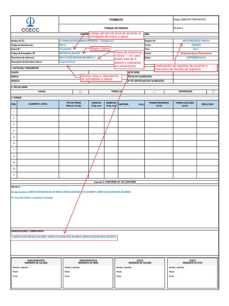 Ejemplo de llenado de formatos | PDF | Ciencias fisicas