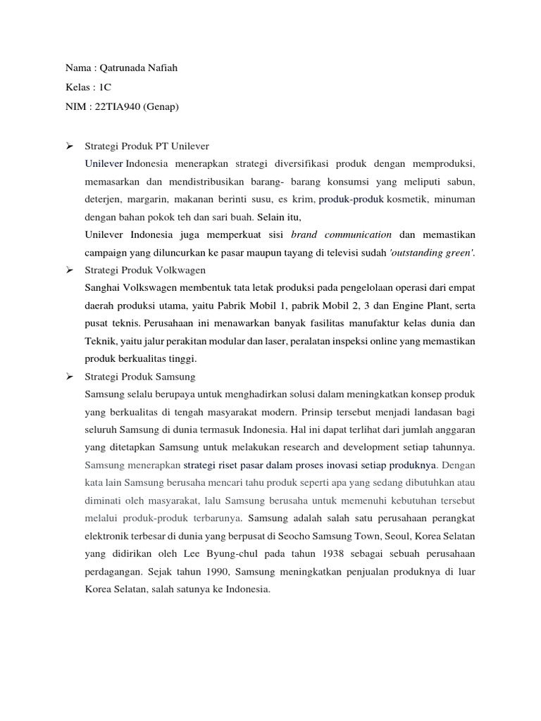 Pengembangan Produk Nadaa | PDF