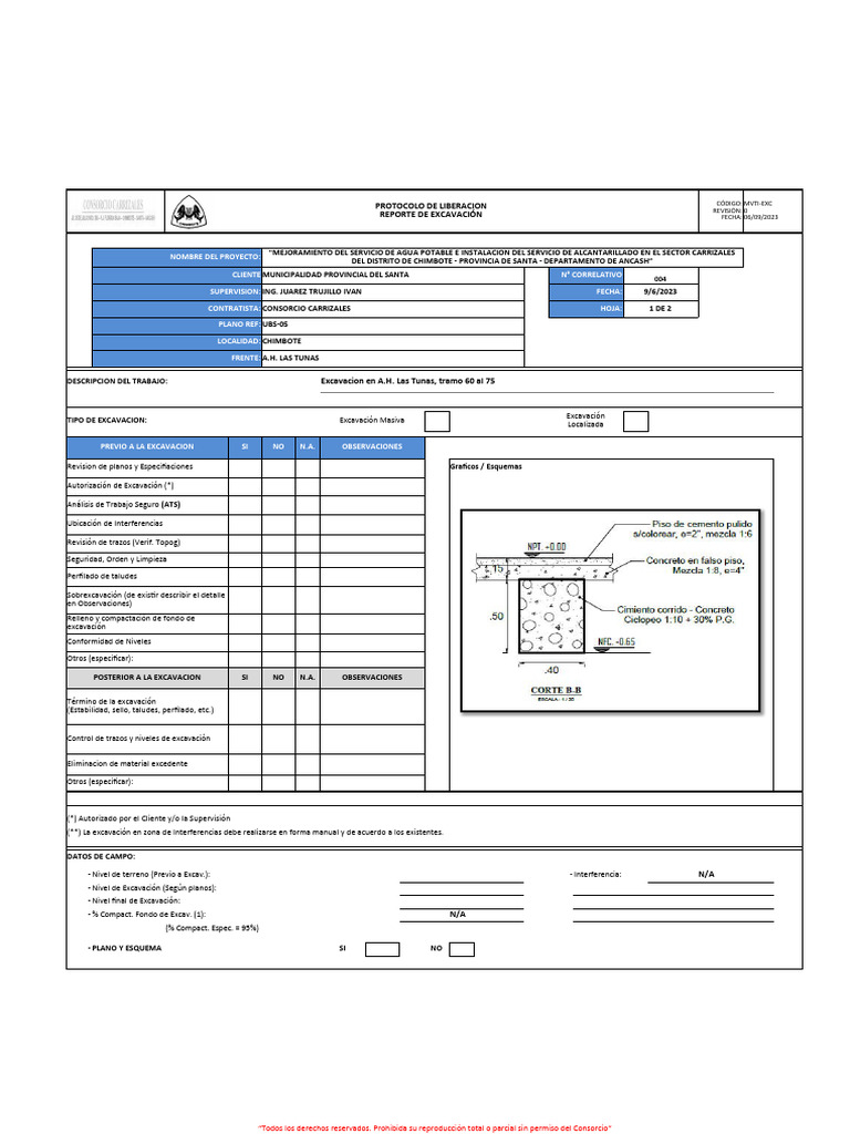 MVTI-EXC - Protocolo de Excavacion - 04 | PDF