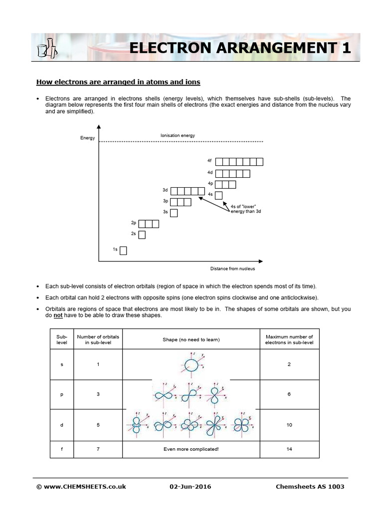 Electron Arrangement 1 | PDF