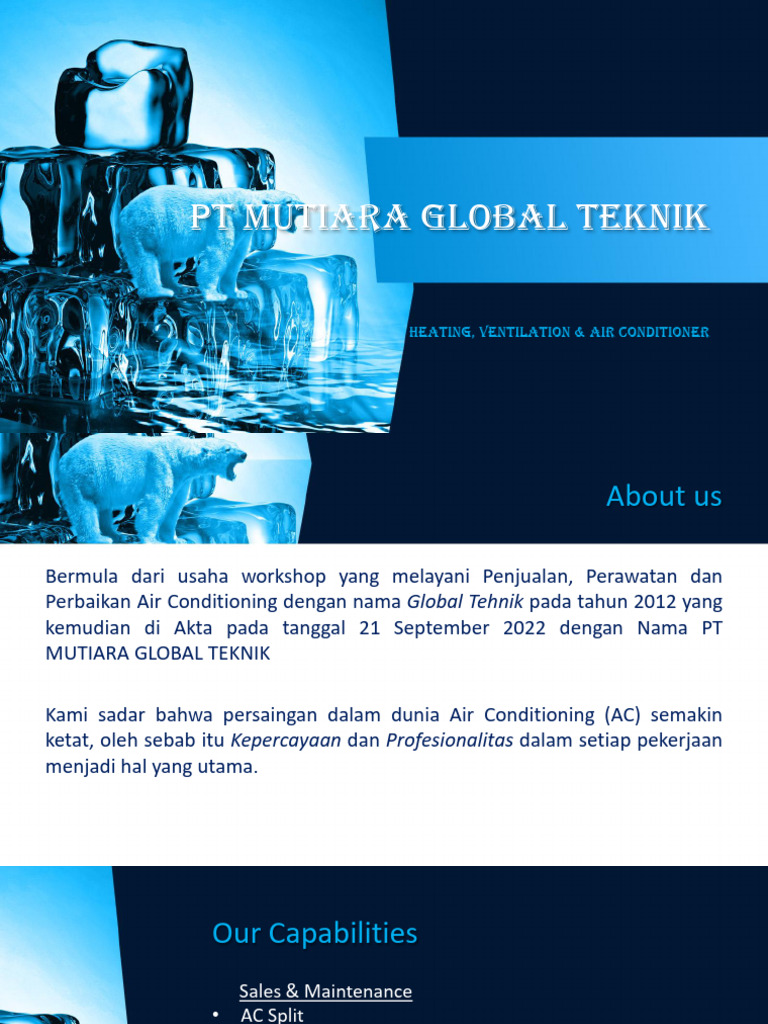 PT Mutiara Global Teknik: Spesialis AC | PDF