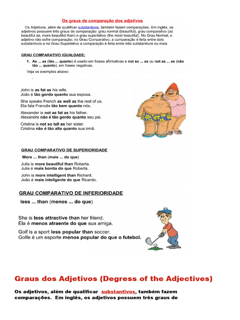Graus Dos Adjetivos | PDF