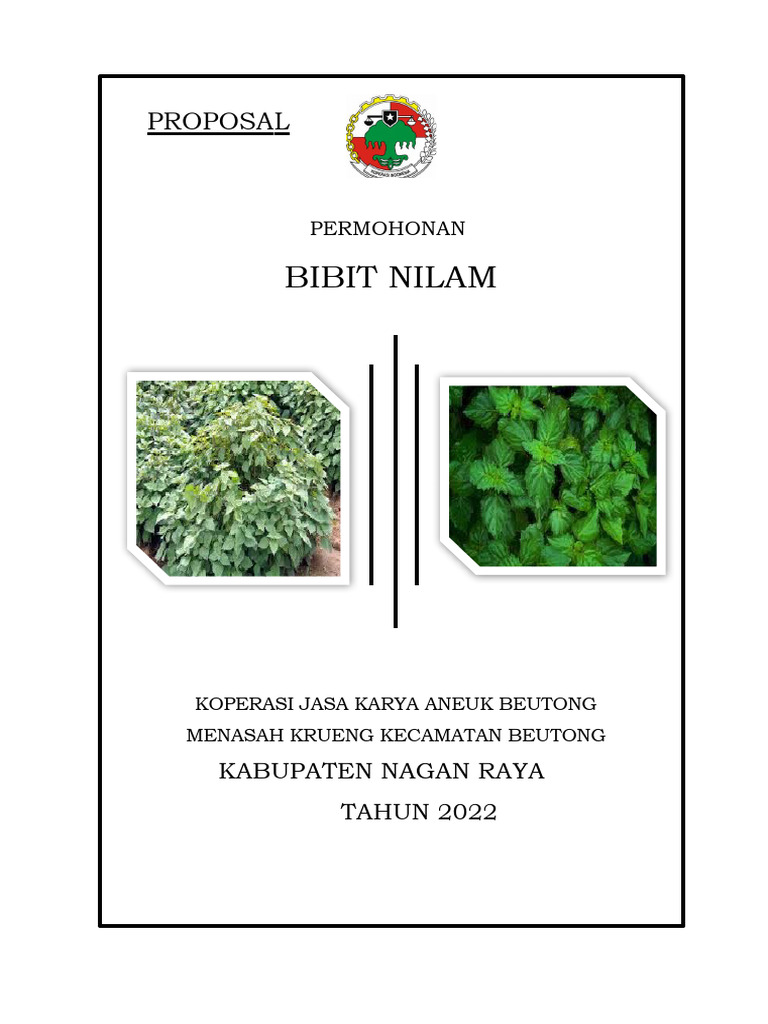 Permohonan Bibit Tanaman Nilam | PDF