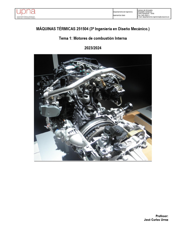 Tema 1. Motores Termicos 2023_2024 | PDF | Máquina de vapor | Pistón