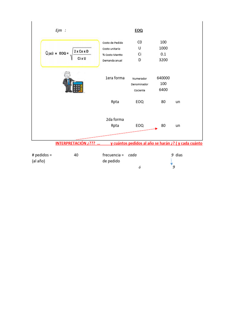 Tema 4 - Ejemplos y Ejercicios EOQ Final | PDF