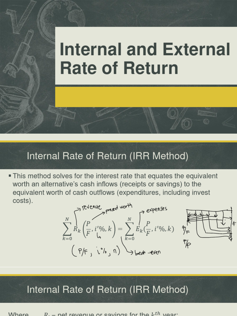 Internal and External Rate of Return | PDF | Internal Rate Of Return | Trade
