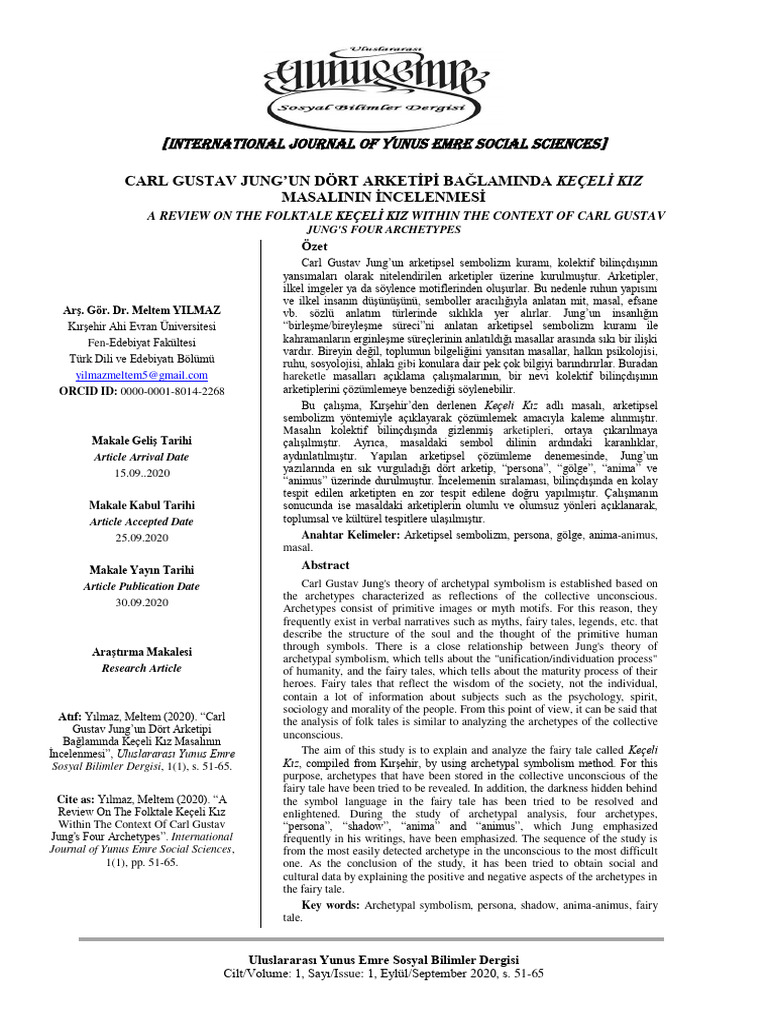 Carl Gustav Jungun Dort Arketipi Baglami | PDF