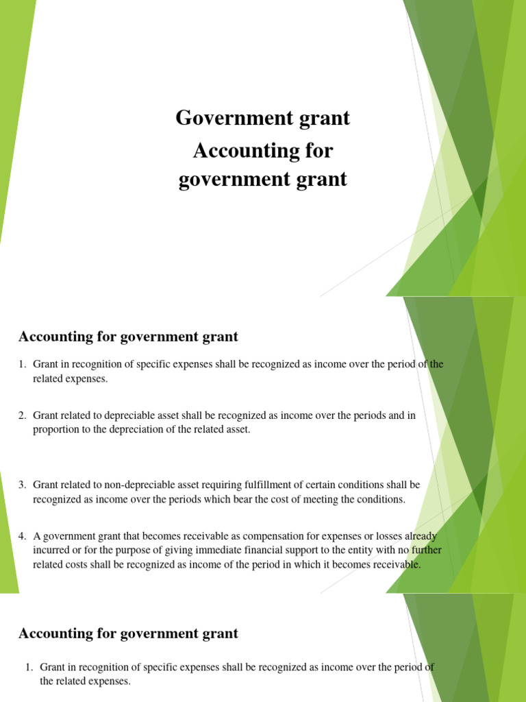 Accounting for Government Grants | PDF