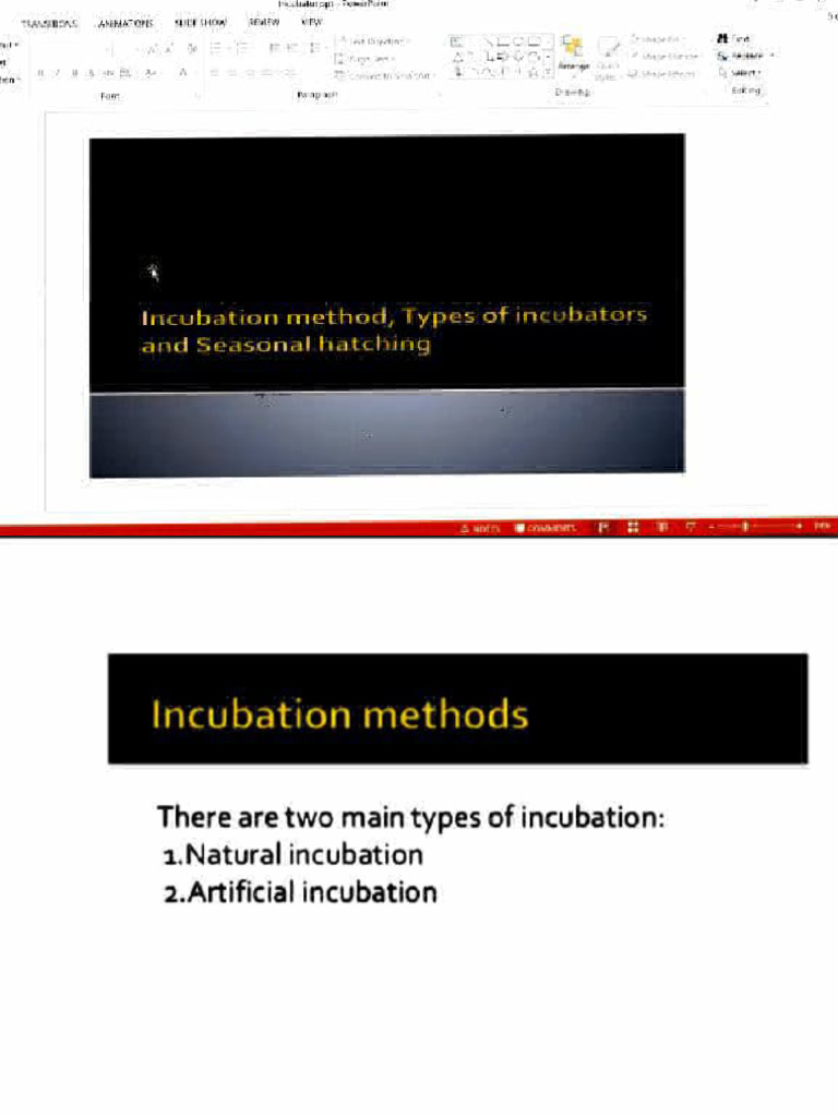 Incubation Method, Types of Incubator, Seasonal Hatching | PDF