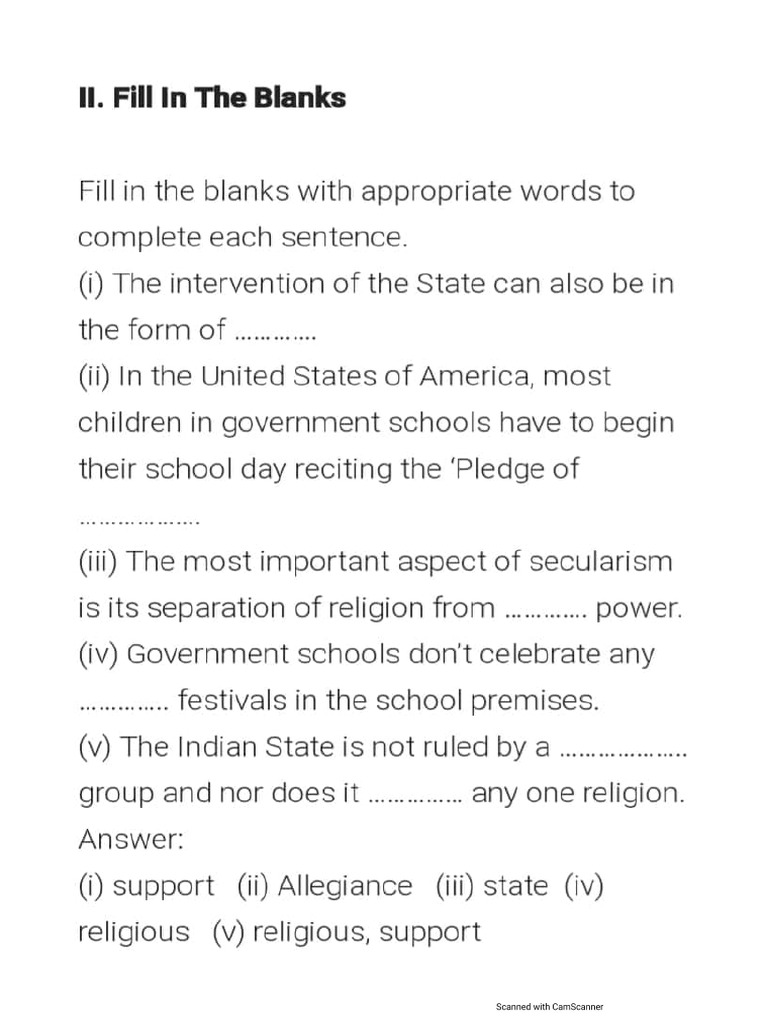 Civics Chapter 2 Questions | PDF