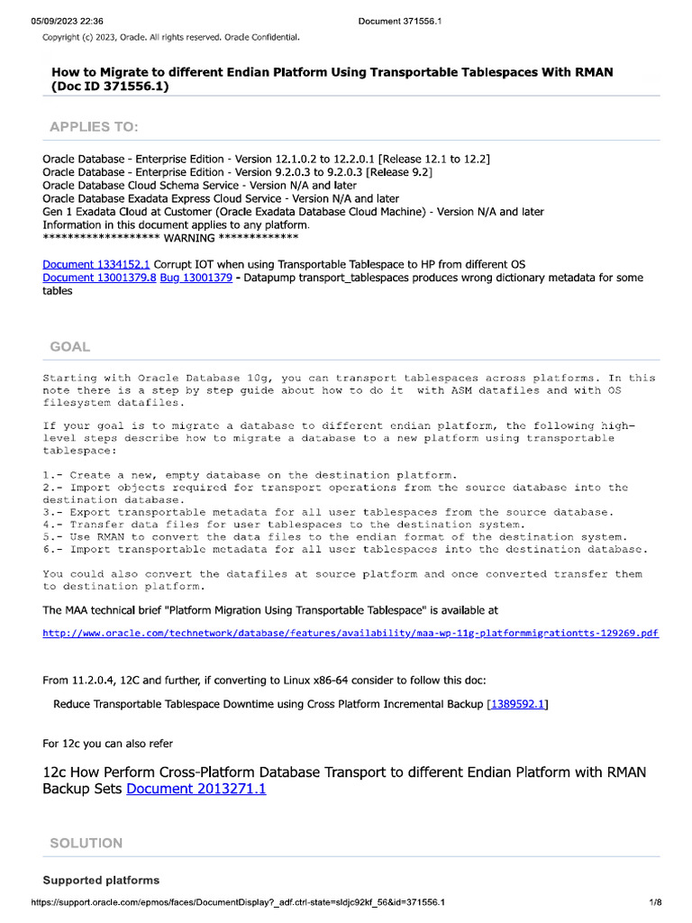 Oracle Migration Pdf