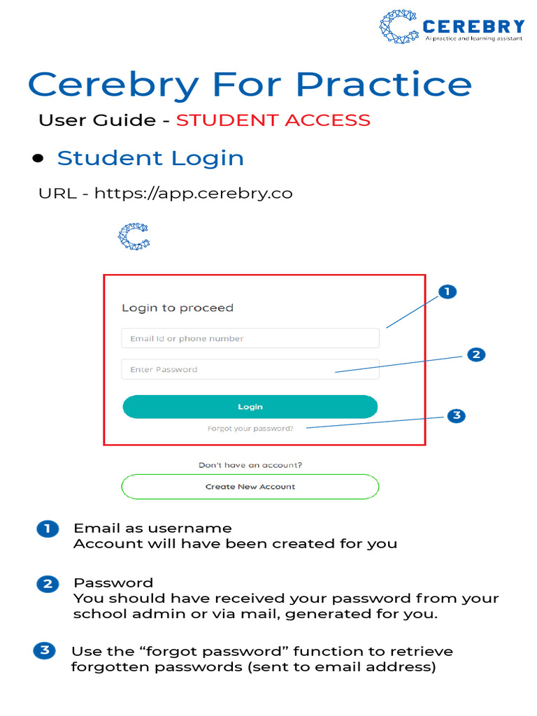 Student Manual Cerebry | PDF | Password | Login