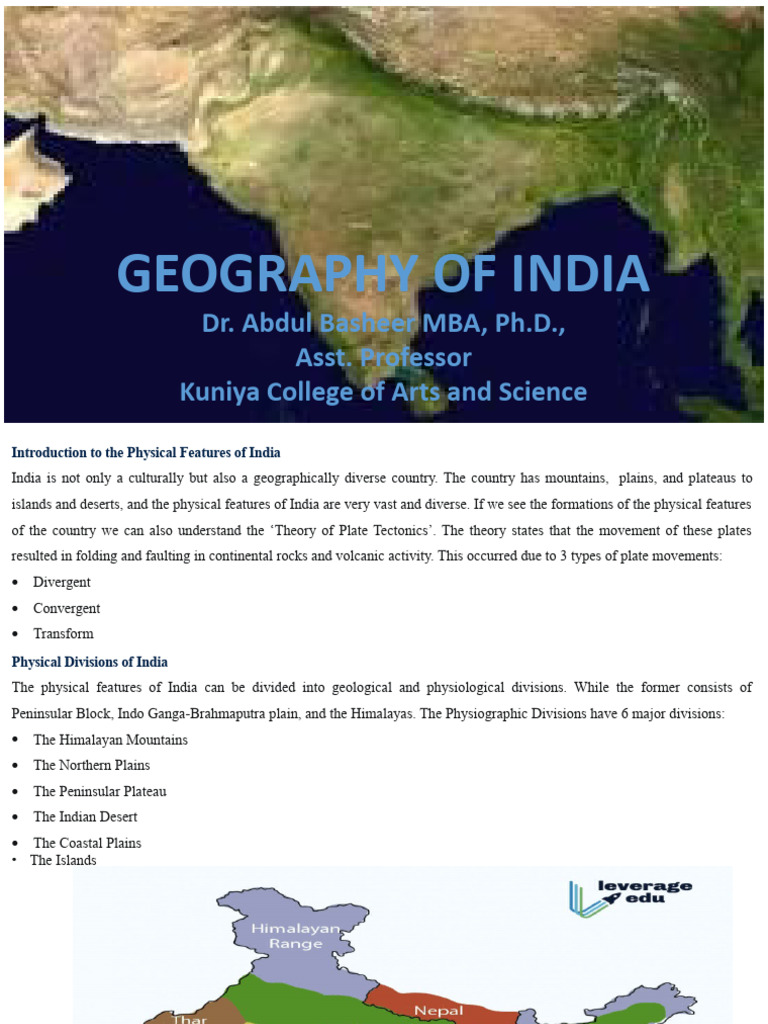 Geography of India | PDF | Himalayas | Geology