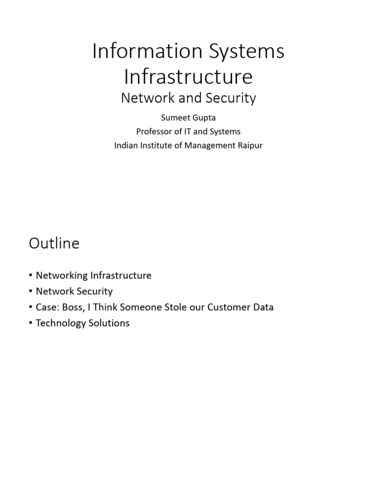 PPT-Information Systems Infrastructure - Network and Security | PDF ...