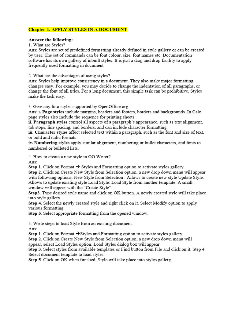 PART B - UNIT 1 - Q&A - CH 1 To 5 | PDF | Cursor (User Interface) | Button (Computing)