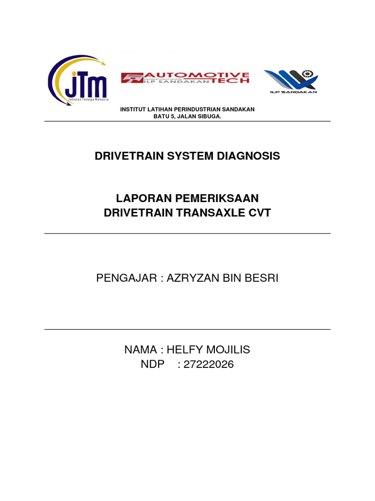 Laporan Ujian Pemeriksaan | PDF | Teknologi & Rekayasa