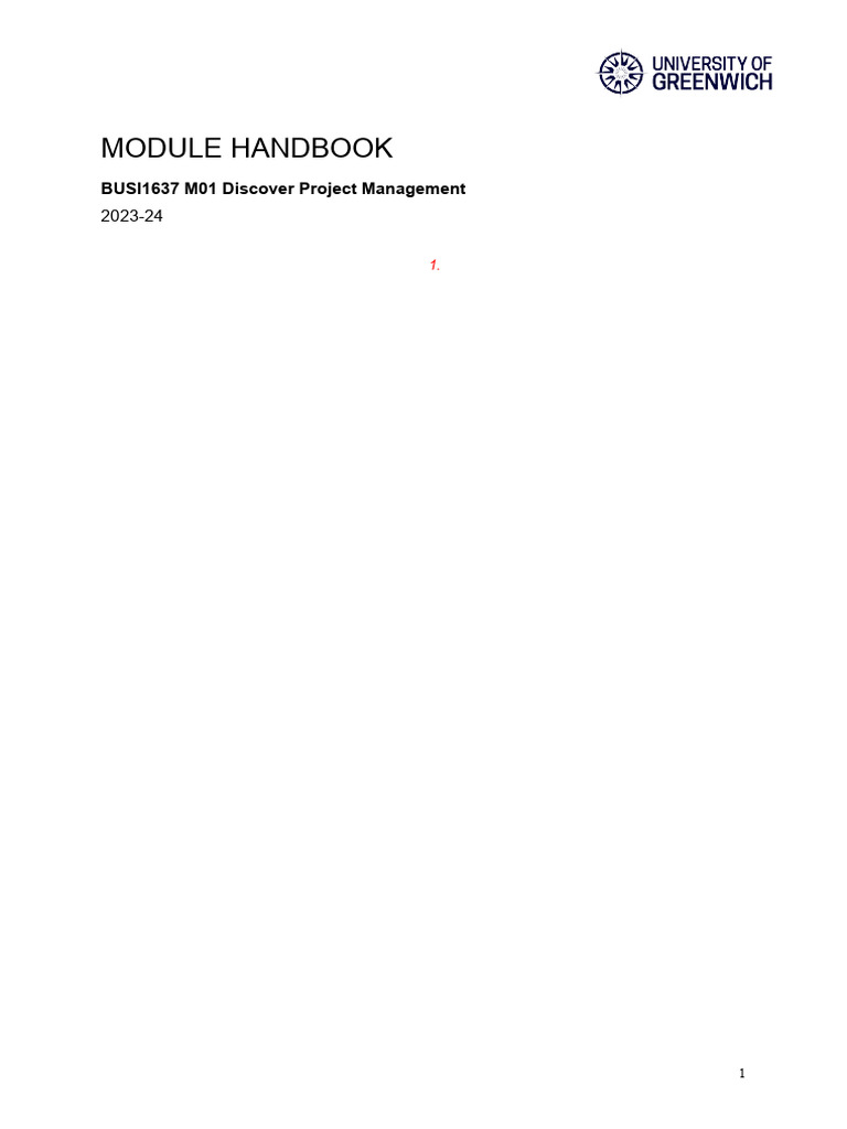 BUSI1637 Module Handbook 2023 24 1 | PDF | Project Management | Inquiry ...