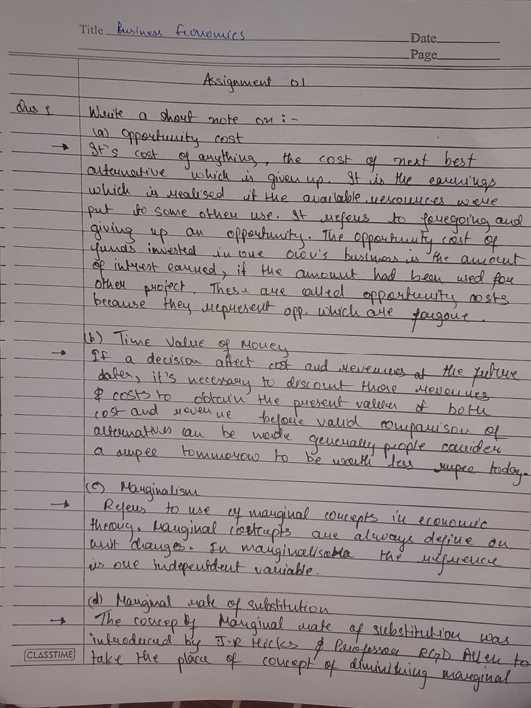 Economics Assignment 1 | PDF