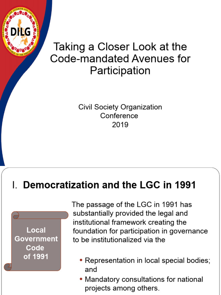 Code Mandated Avenues For Participation | PDF | Politics