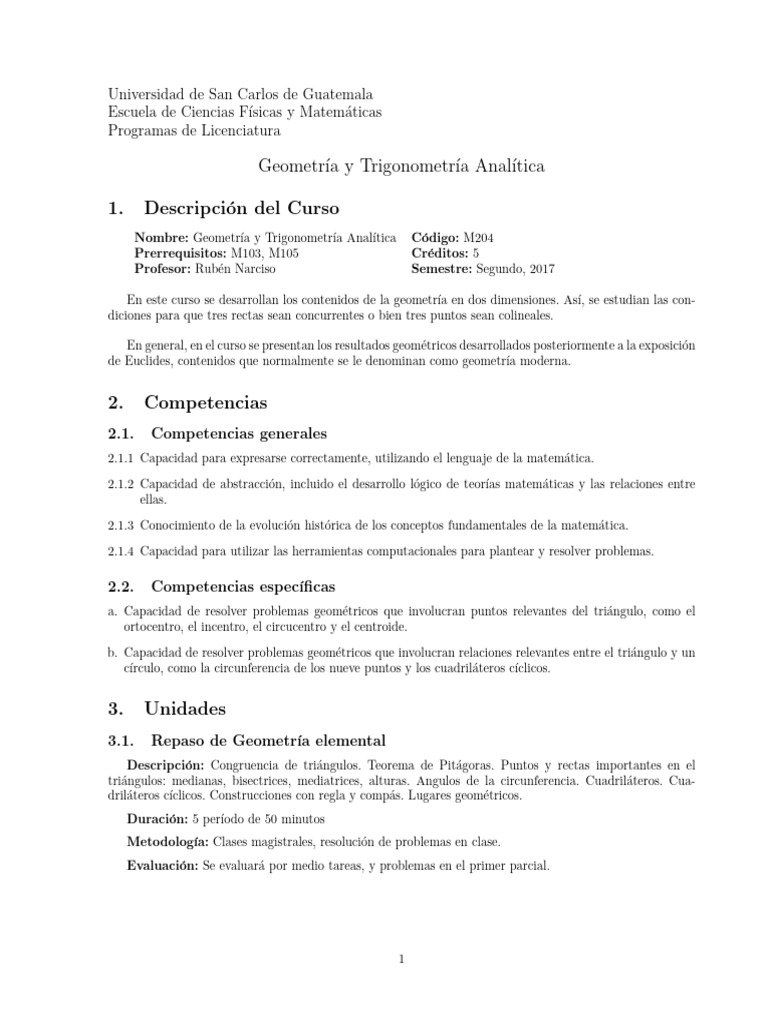 Geometr¡a y Trigonometr¡a An Litica | PDF