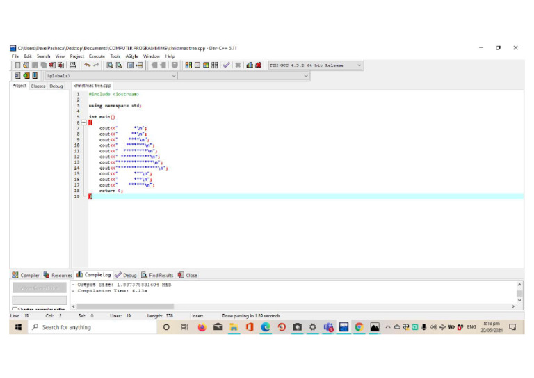 Christmas Tree C++ | PDF