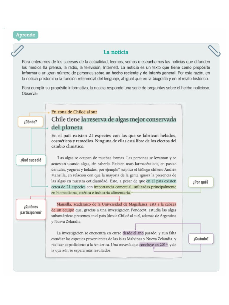 estructura la noticia | PDF
