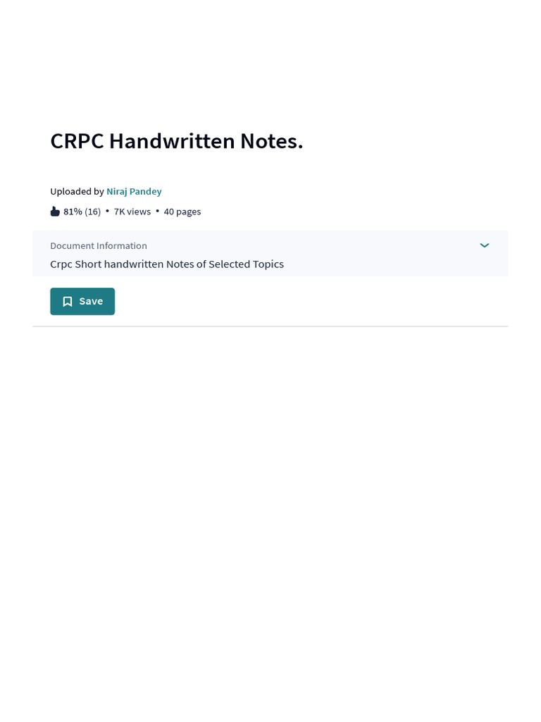 CRPC Handwritten Notes. - PDF | PDF | Scribd | Software