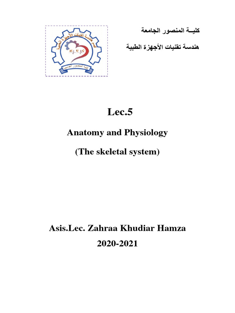 Anatomy and Physics ch-5 | PDF | Bone | Skeleton