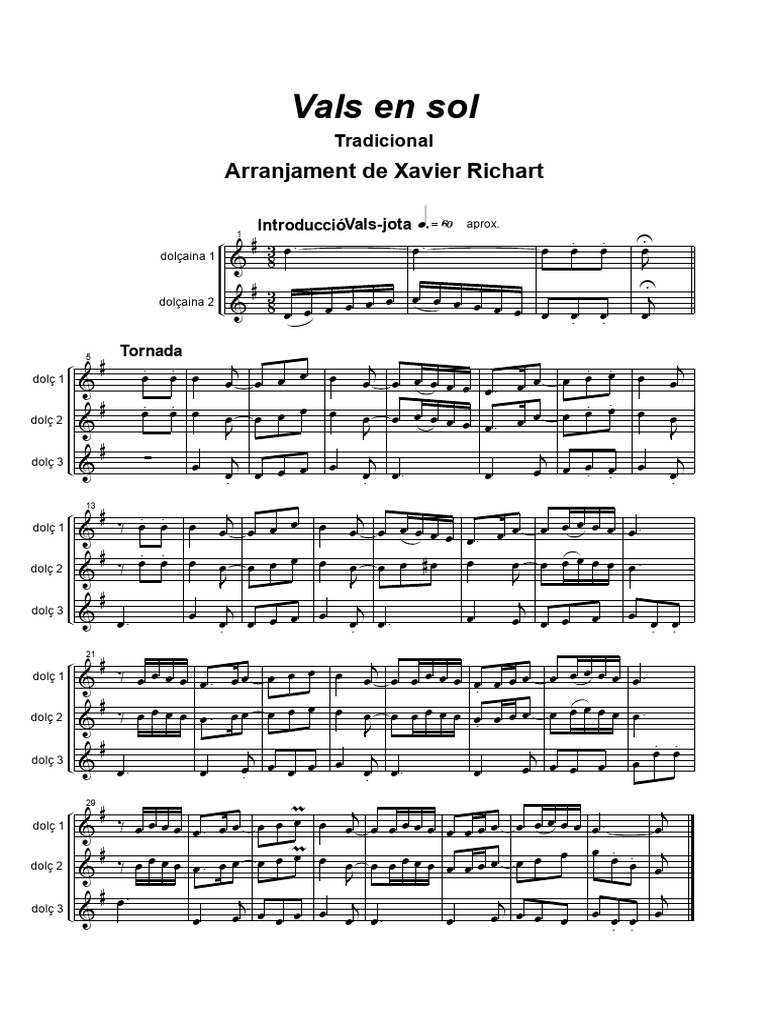 Vals en Sol - X.richart | PDF