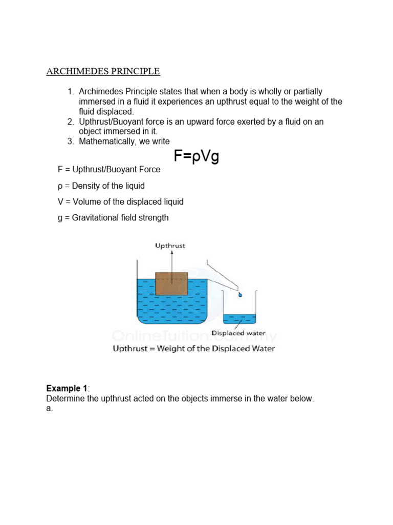 Physics SS1 Equilibrium | PDF | Buoyancy | Density