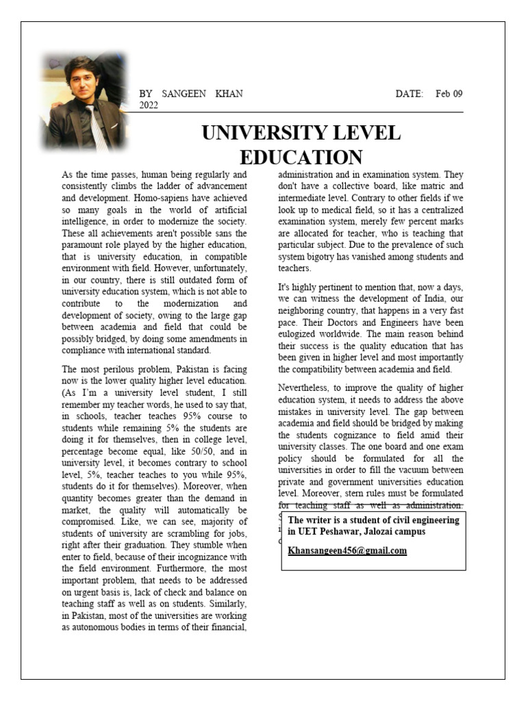 2 University Level Education Pdf