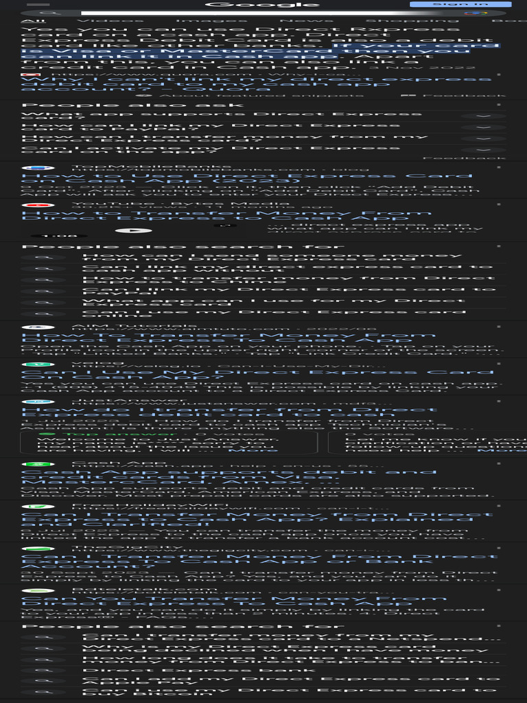 Can I Link My Direct Express Card To Cash App - Google Search | PDF ...