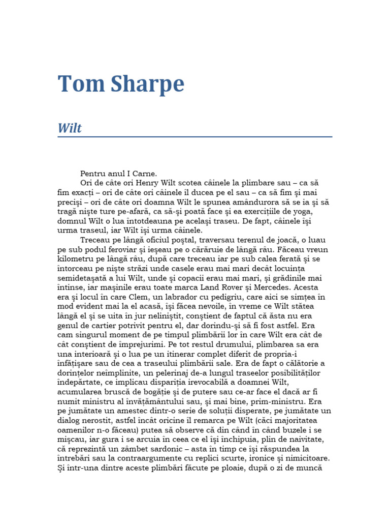 Tom Sharpe - V1 Wilt 09 % | PDF